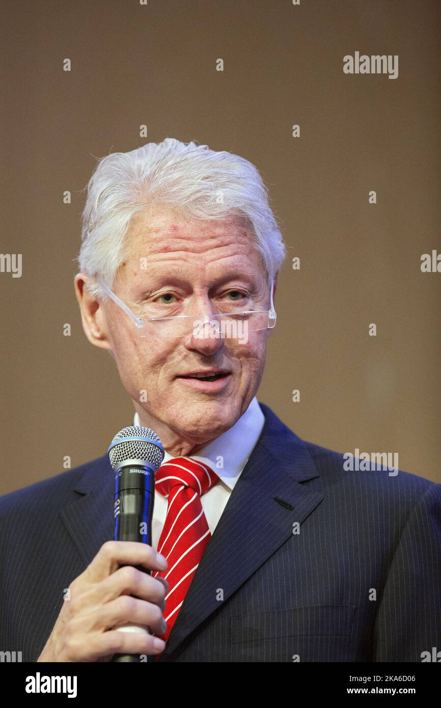 Oslo, Norway 20150701. Former US President Bill Clinton held talks for ...