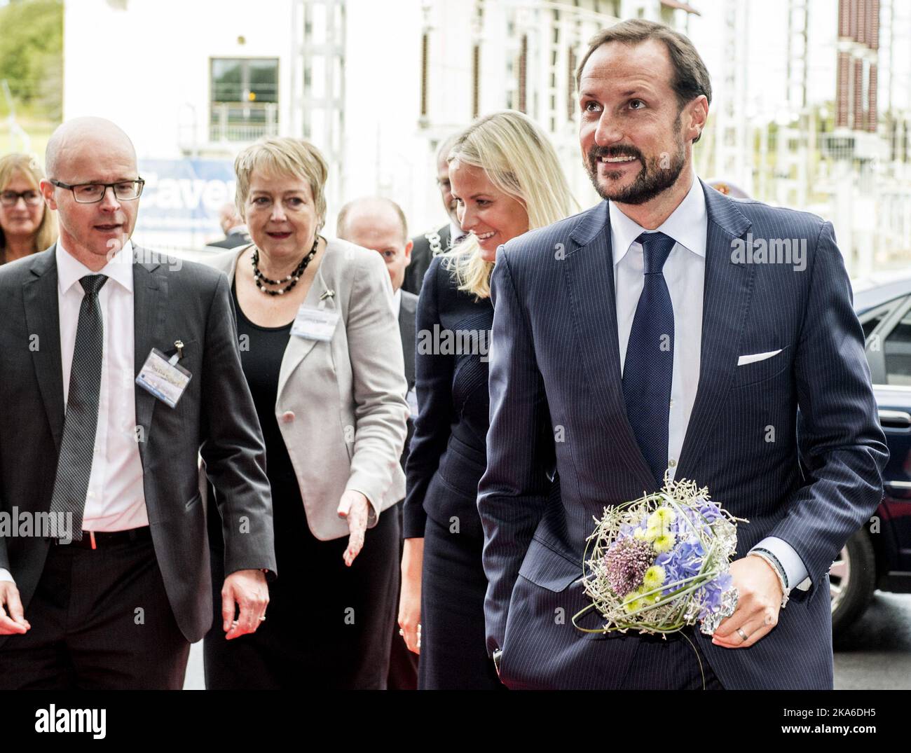 Trondheim, Norway 20150902. Crown Prince Haakon and Crown Princess ...