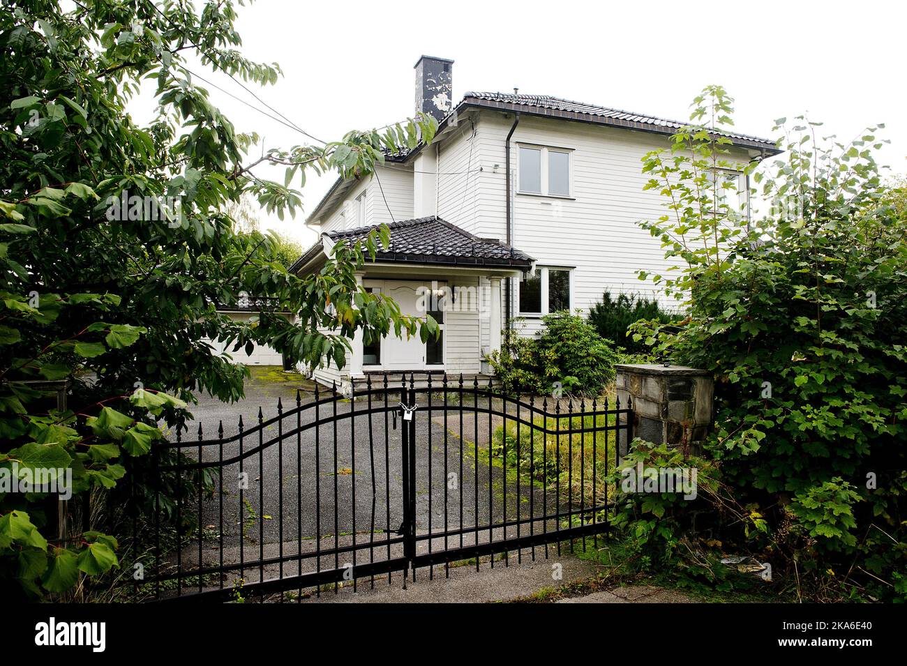 Oslo, Norway 20151001. Queen Sonja's childhood home on Vinderen in Oslo ...