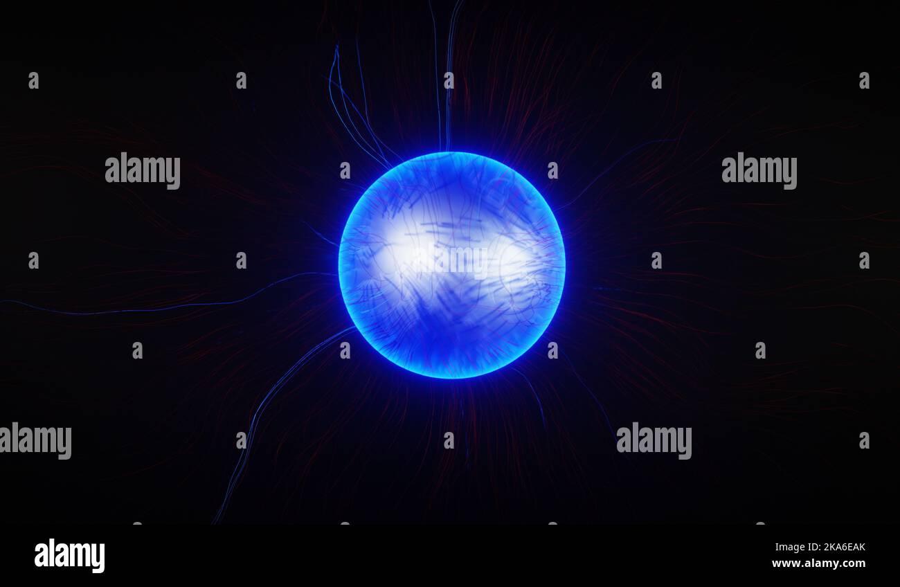 Abstract colorful glowing sphere. 3D rendering Stock Photo - Alamy