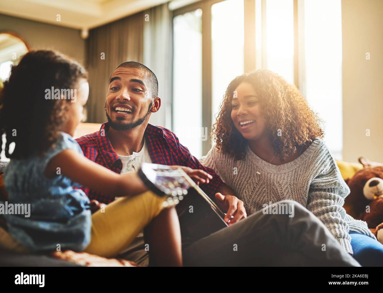 Every family has a favourite song. an adorable little girl and her ...