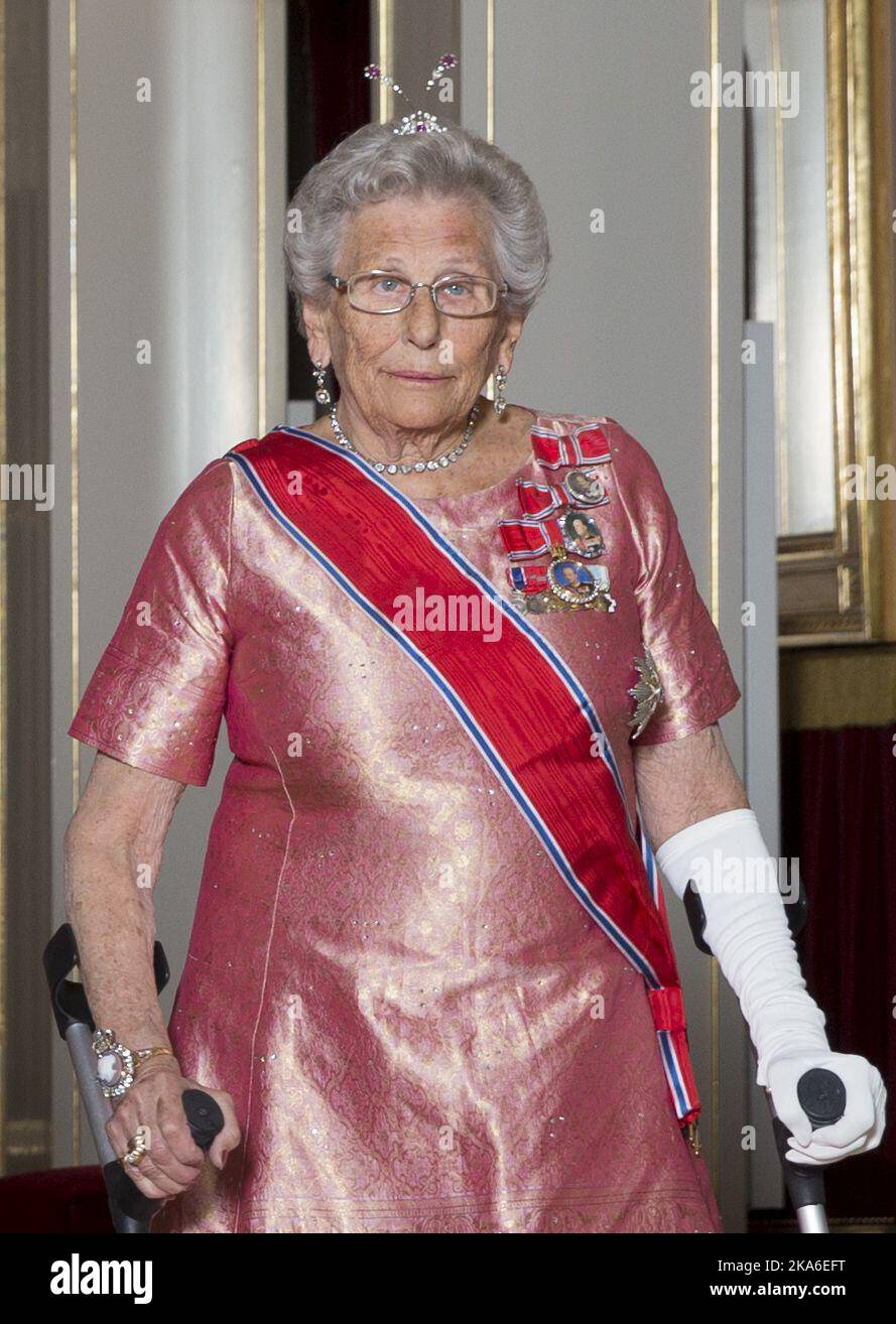 OSLO 20151022. Parliamentary Dinner. Princess Astrid, Mrs Ferner on the ...