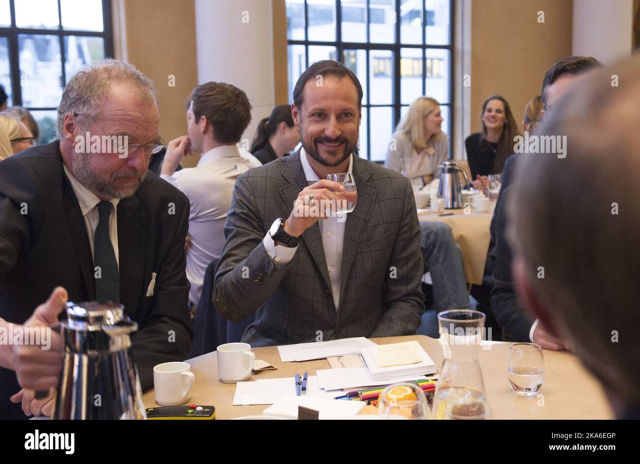 Bergen, Norway 20151027. Crown Prince Haakon together with County ...