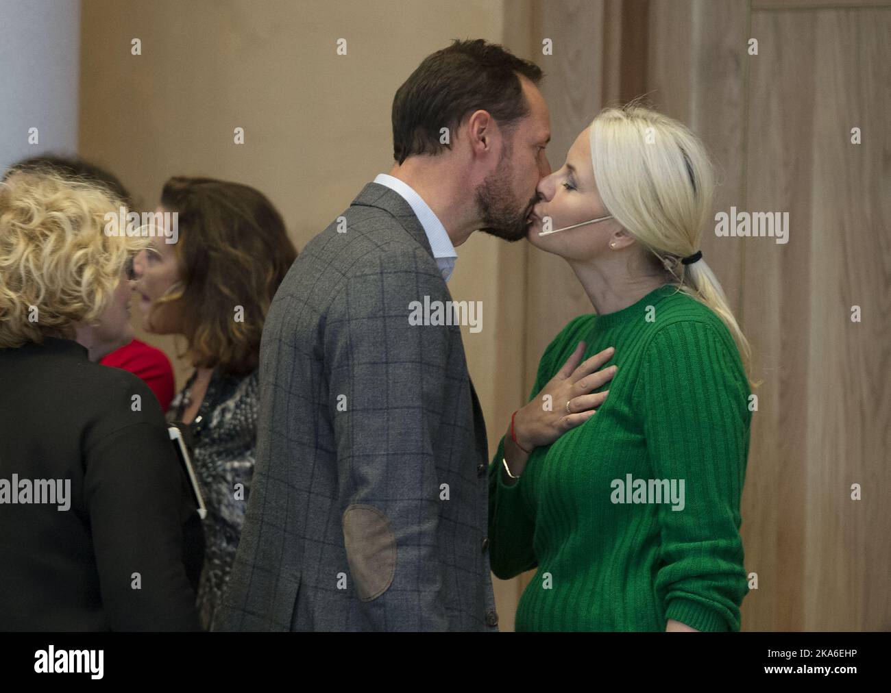 Bergen, Norway 20151027. Crown Prince Haakon and Crown Princess Mette ...