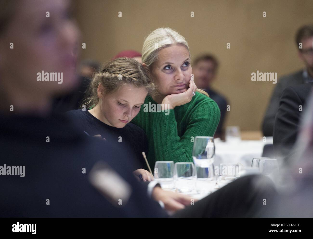 Bergen, Norway 20151027. Princess Ingrid Alexandra and Crown Princess ...