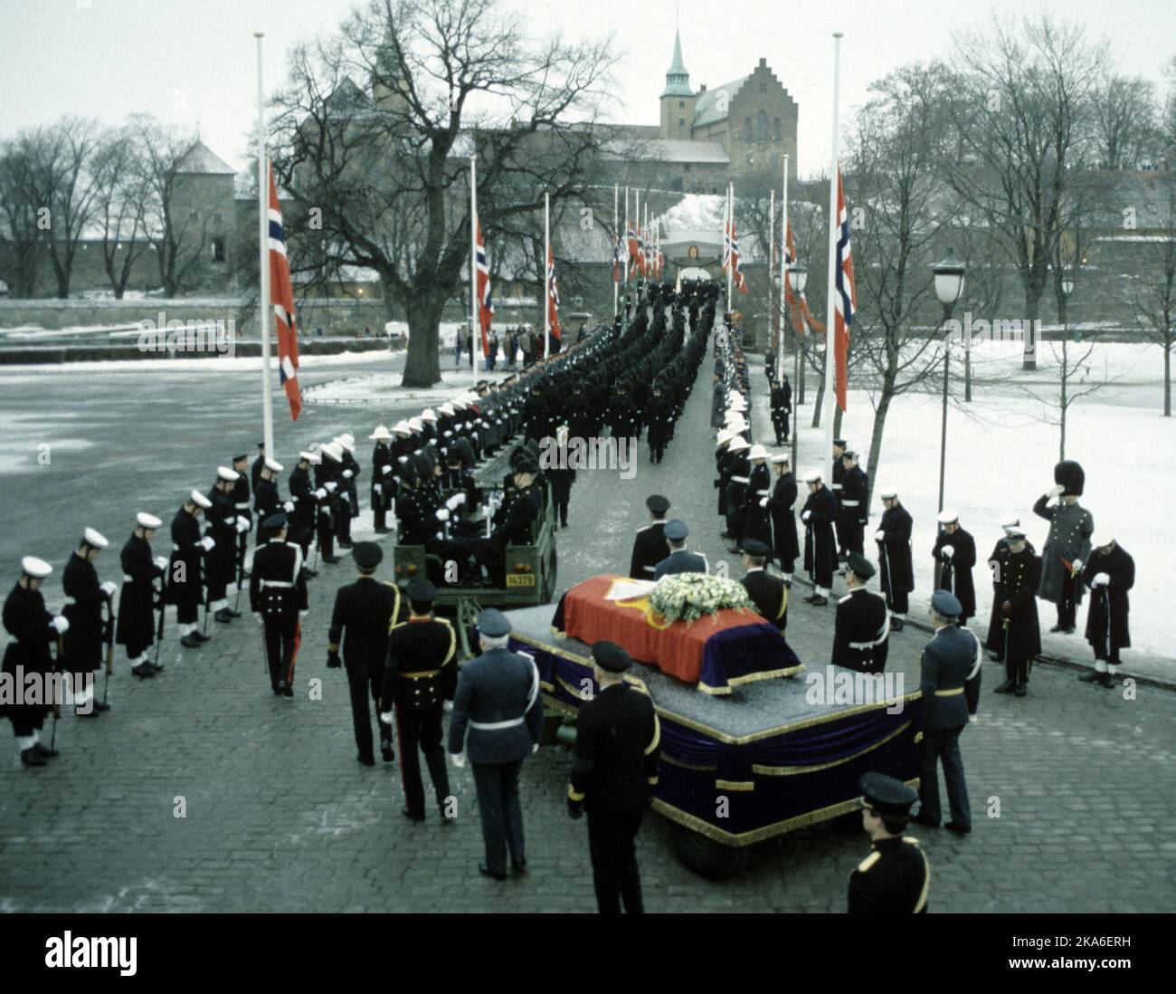 Aftenposten Oslo 19910130. King Olav V died on January 17 The ...