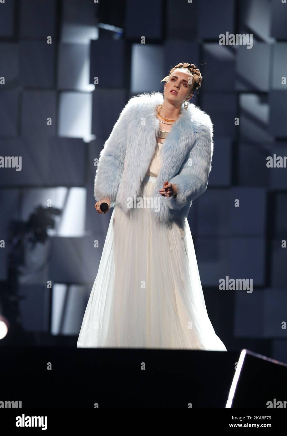 Artist MÃ˜ (Karen Marie Ã˜rsted) on stage during the annual Nobel Peace ...