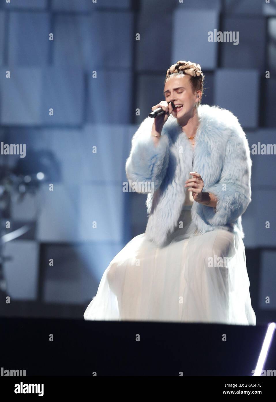 Artist MÃ˜ (Karen Marie Ã˜rsted) on stage during the annual Nobel Peace ...