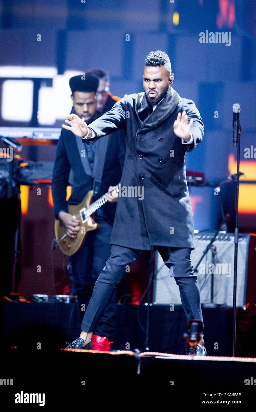 Artist Jason Derulo on stage during the annual Nobel Peace Prize ...