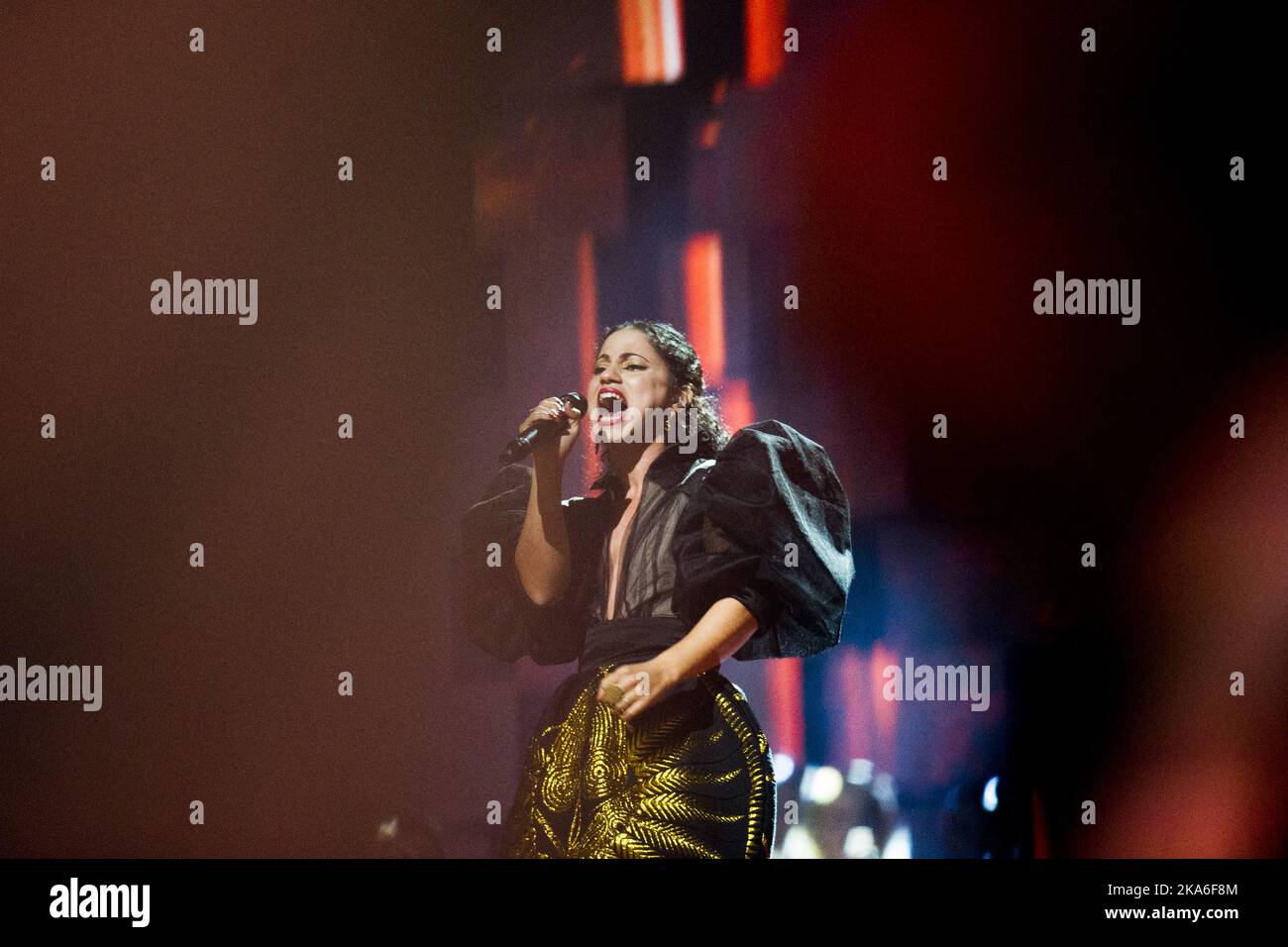 Tunisian artist Emel Mathlouthi on stage during the annual Nobel Peace ...