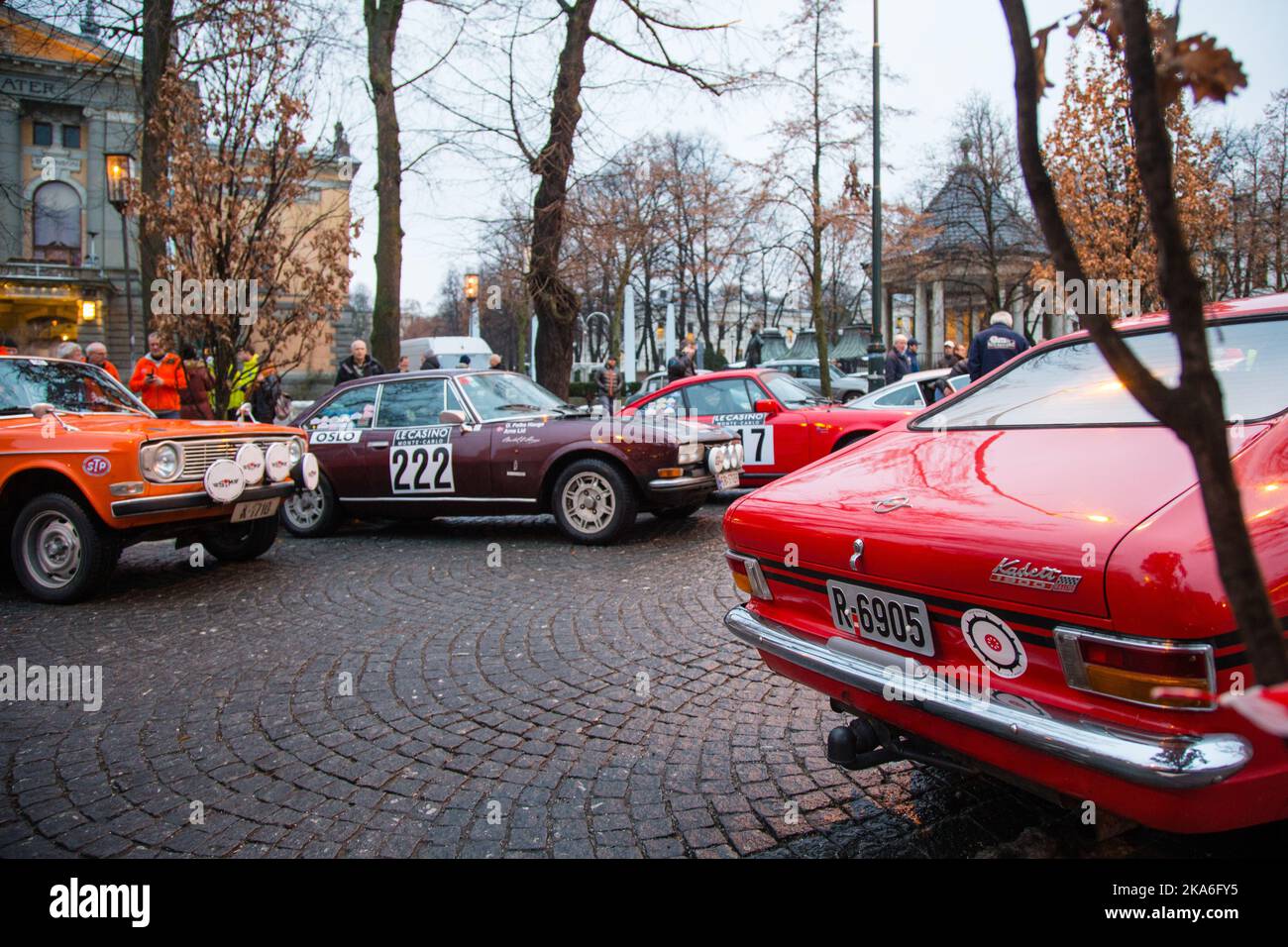 Oslo, Norway 20160127. Rallye Monte Carlo Historique starts in Oslo ...