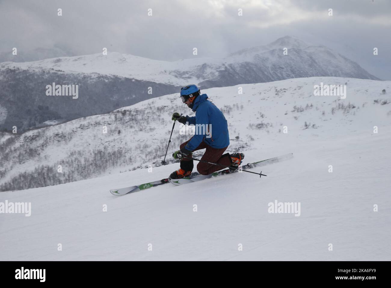 STRANDA, Norway 20160128. Crown Prince Haakon are skiing on ...
