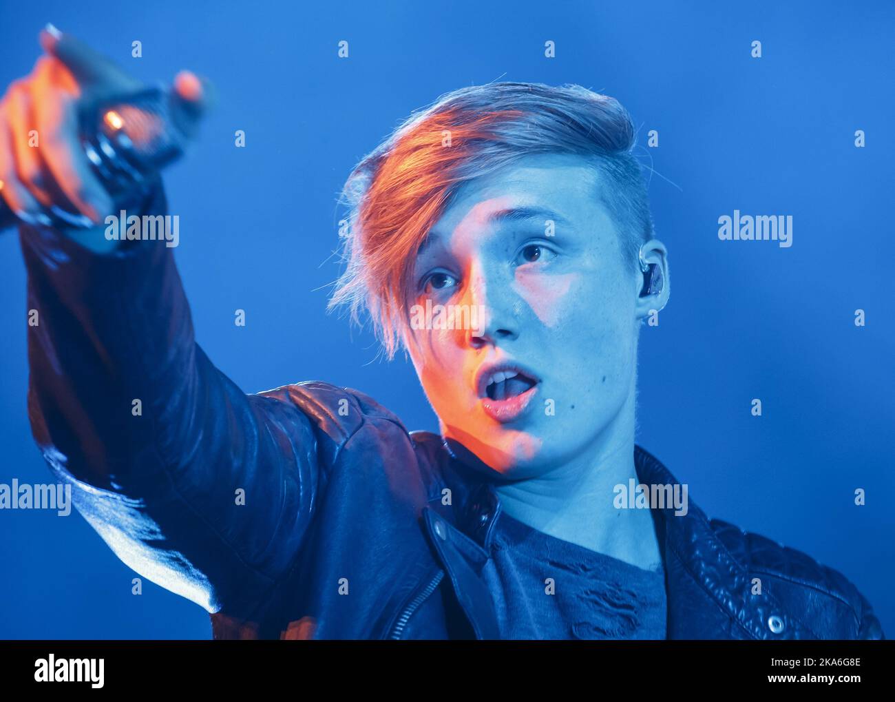 OSLO, Norway 20160219. The Finnish teen idol Isaac Elliot sings in Oslo ...