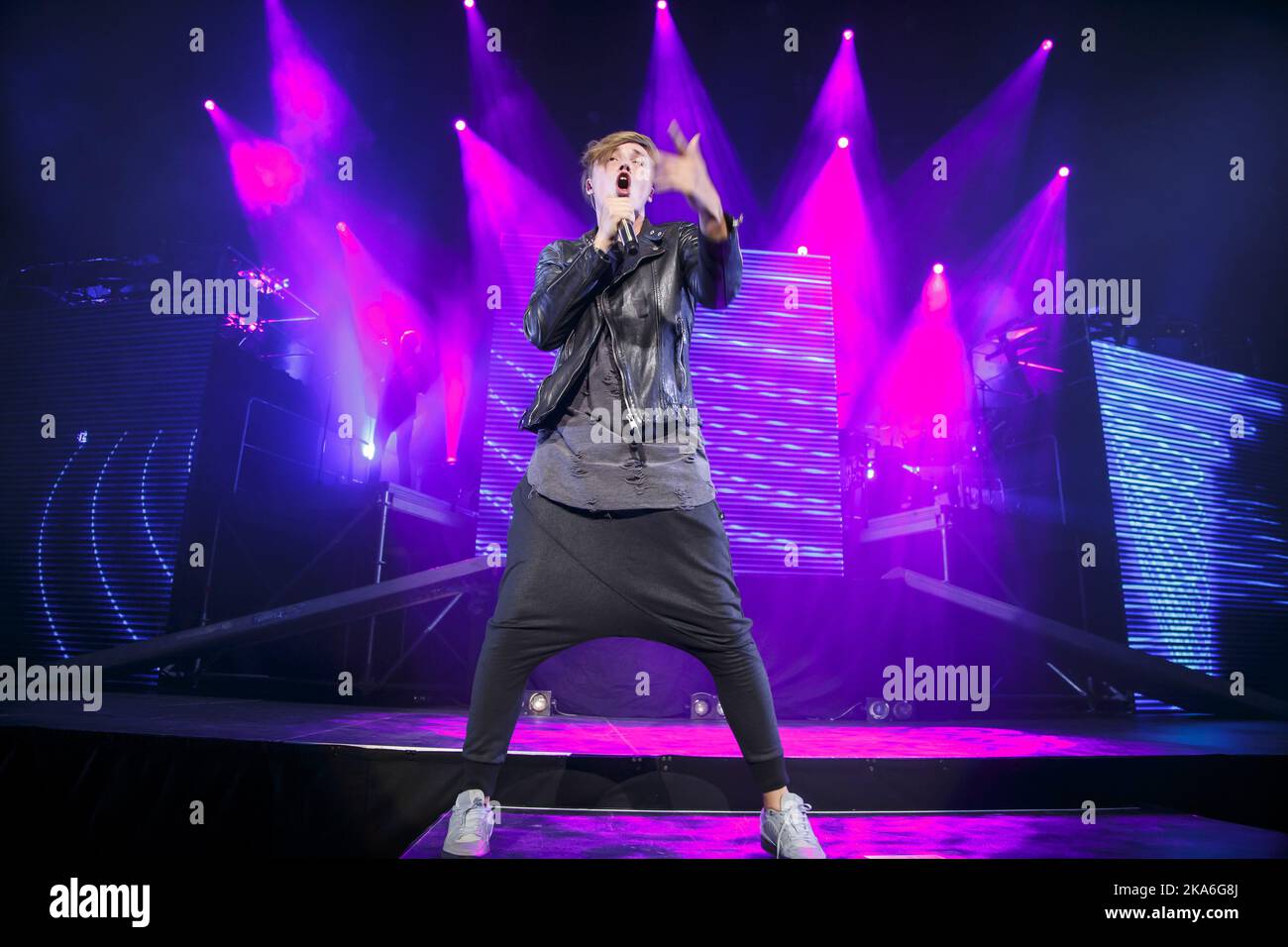 OSLO, Norway 20160219. The Finnish teen idol Isaac Elliot sings in Oslo ...