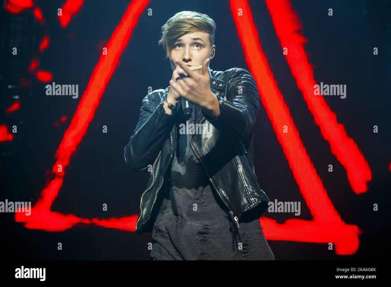 OSLO, Norway 20160219. The Finnish teen idol Isaac Elliot sings in Oslo ...