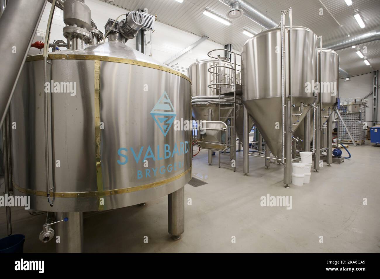 LONGYEARBYEN, Norway 20160229. The world's northernmost brewery ...