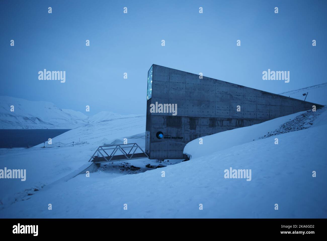 LONGYEARBYEN, Norway 20160229. Svalbard Global Seed Vault. In Svalbard ...
