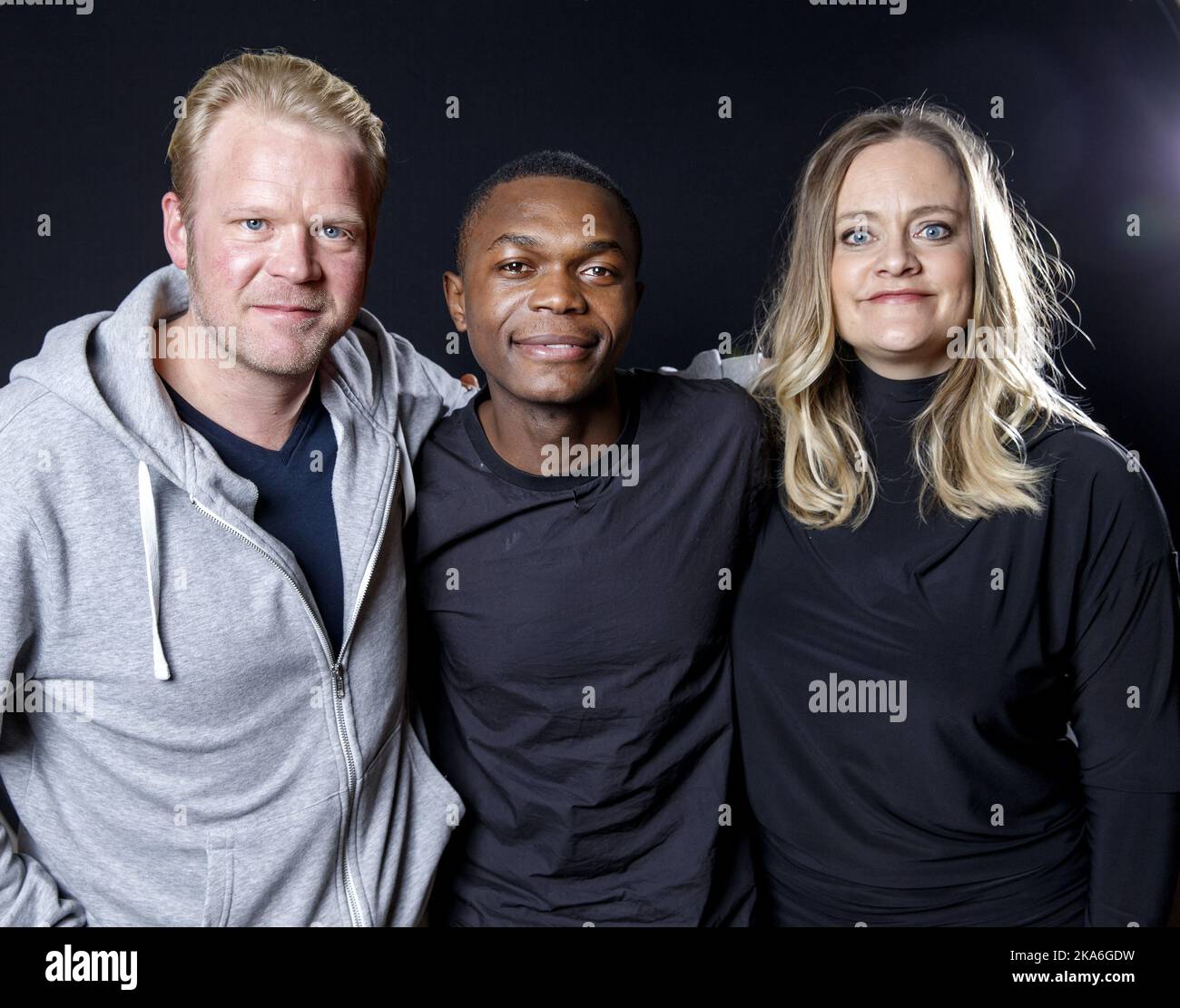 Oslo, Norway 20160302. Actors Anders Baasmo Christiansen (left ...