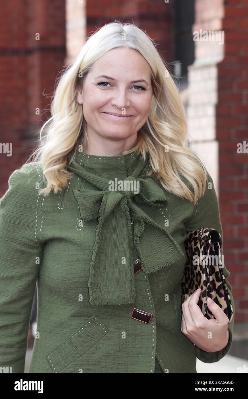 Oslo, Norway 20160308. Crown Princess Mette-Marit arrives Saturday's ...