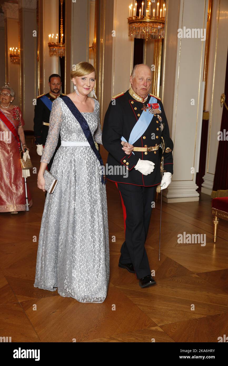 Oslo, Norway 20160523. Mrs Agata Kornhauser-Duda from Poland and King ...