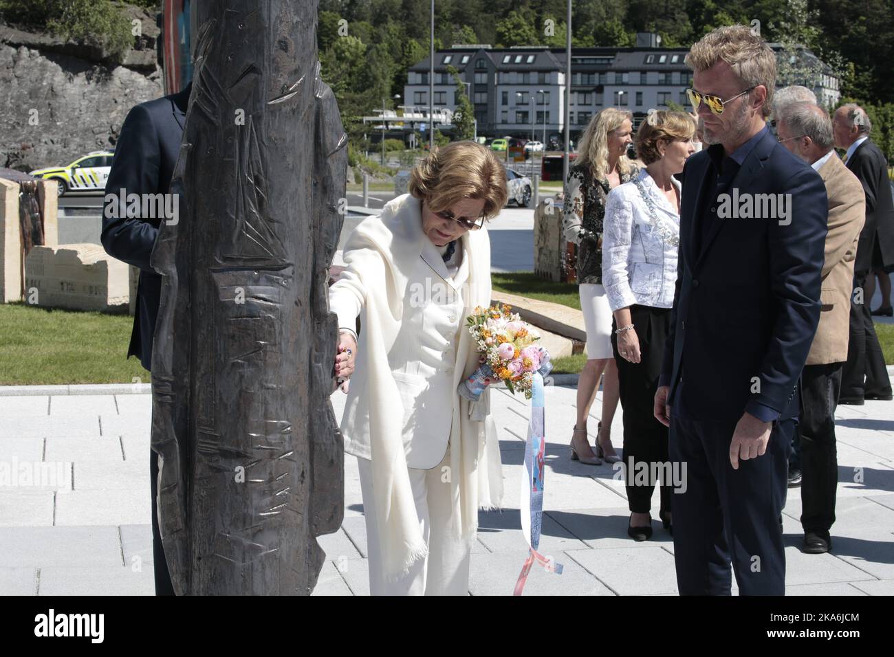 Fornebu, Norway 20160609. Queen Sonja opens the sculpture park ...