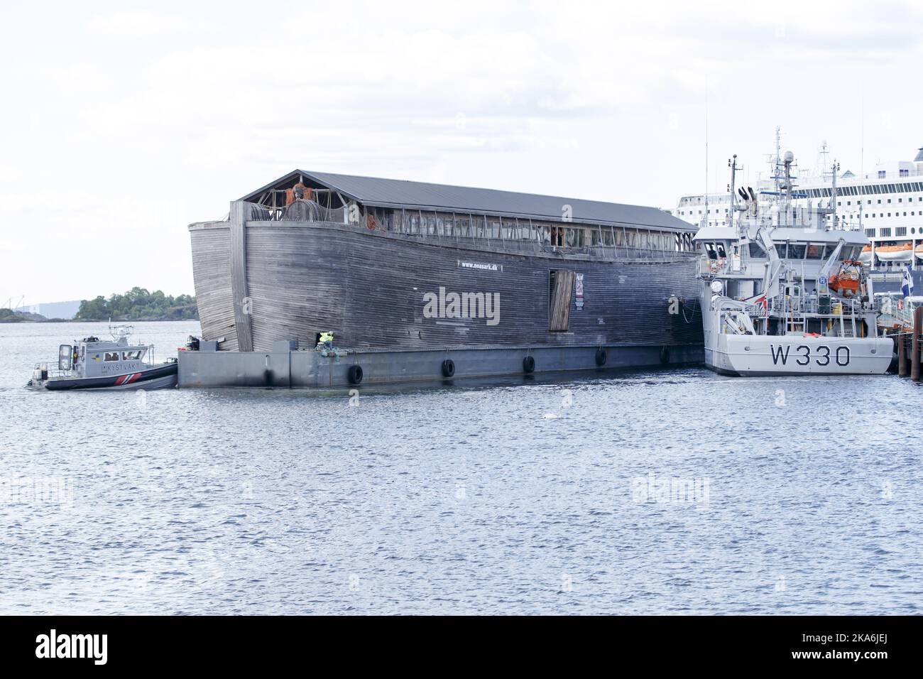 Oslo, Norway 20160610. The exhibition ship Noah's Ark was badly damaged ...