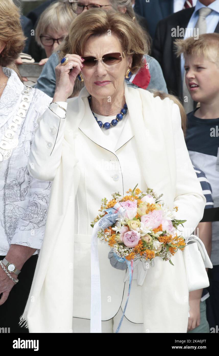 Fornebu, Norway 20160609. Queen Sonja opens the sculpture park ...