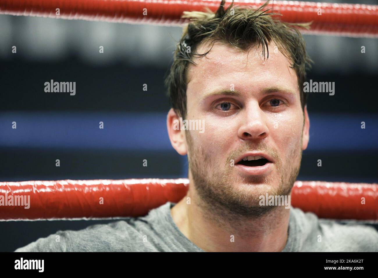 OSLO, Norway 20160620. The boxer Tim Robin Lihaug (23 years) after he ...