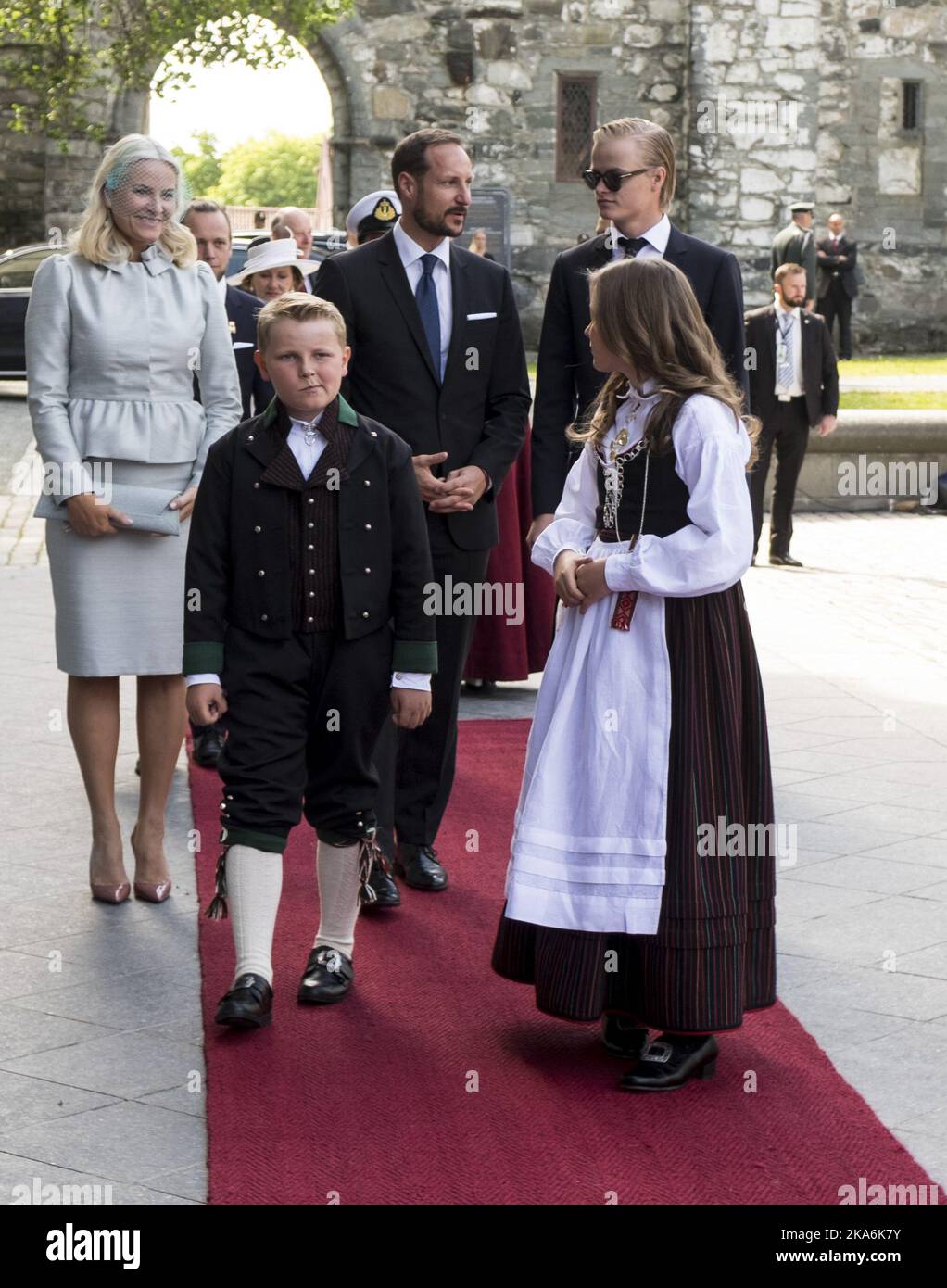 Trondheim, Norway 20160623. Crown Princess Mette-Marit, Prince Sverre ...