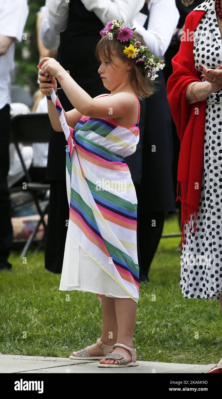 TRONDHEIM, Norway 20160623. Emma Tallulah Behn at the garden party in ...