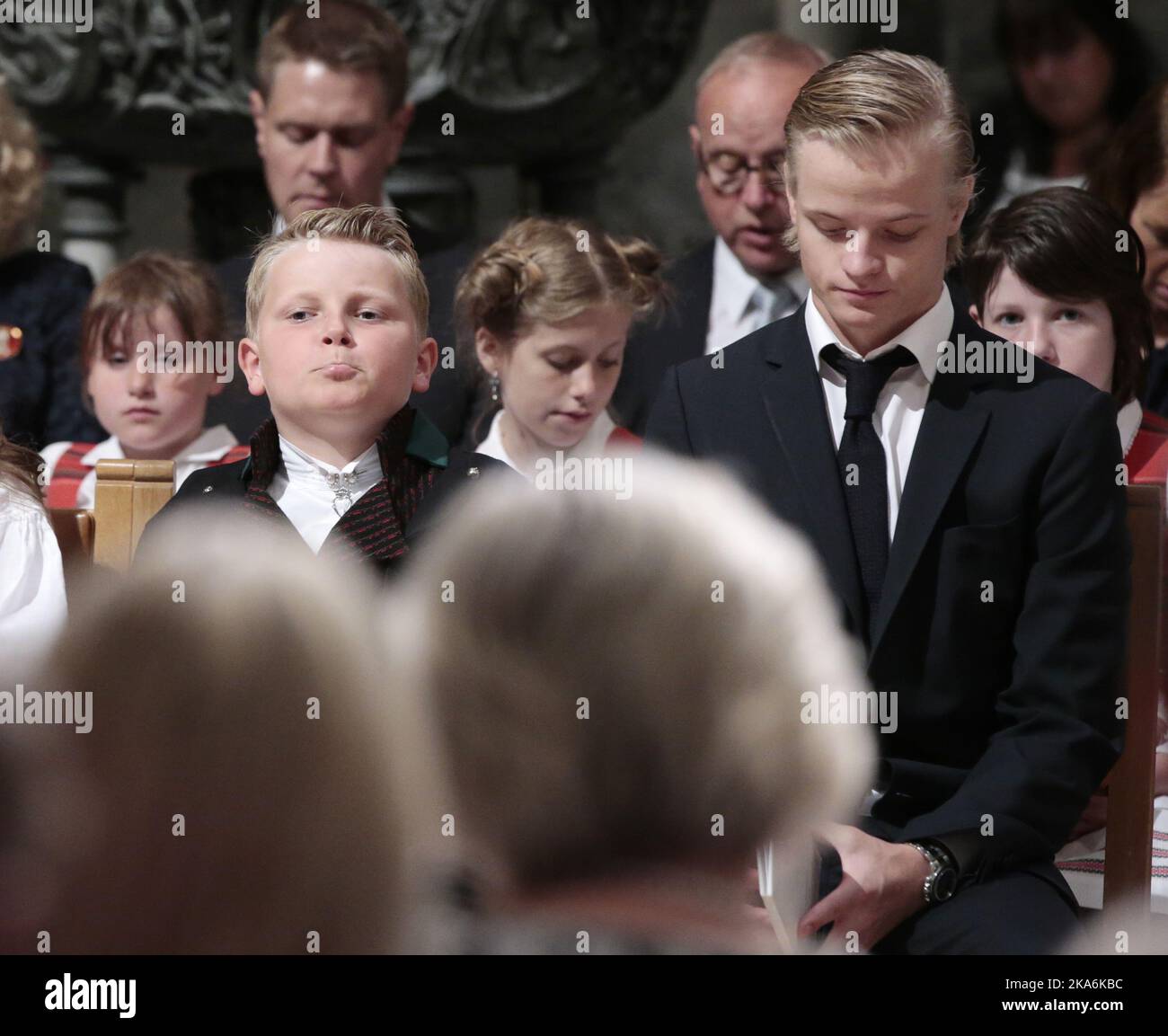 Trondheim, Norway 20160623. Prince Sverre Magnus and Marius Borg Hoiby ...
