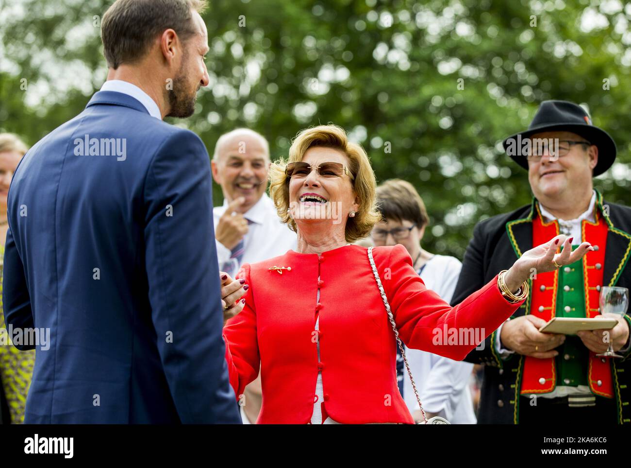 Bergen, Norway 20160625. Queen Sonja and Crown Prince Haakon dance ...