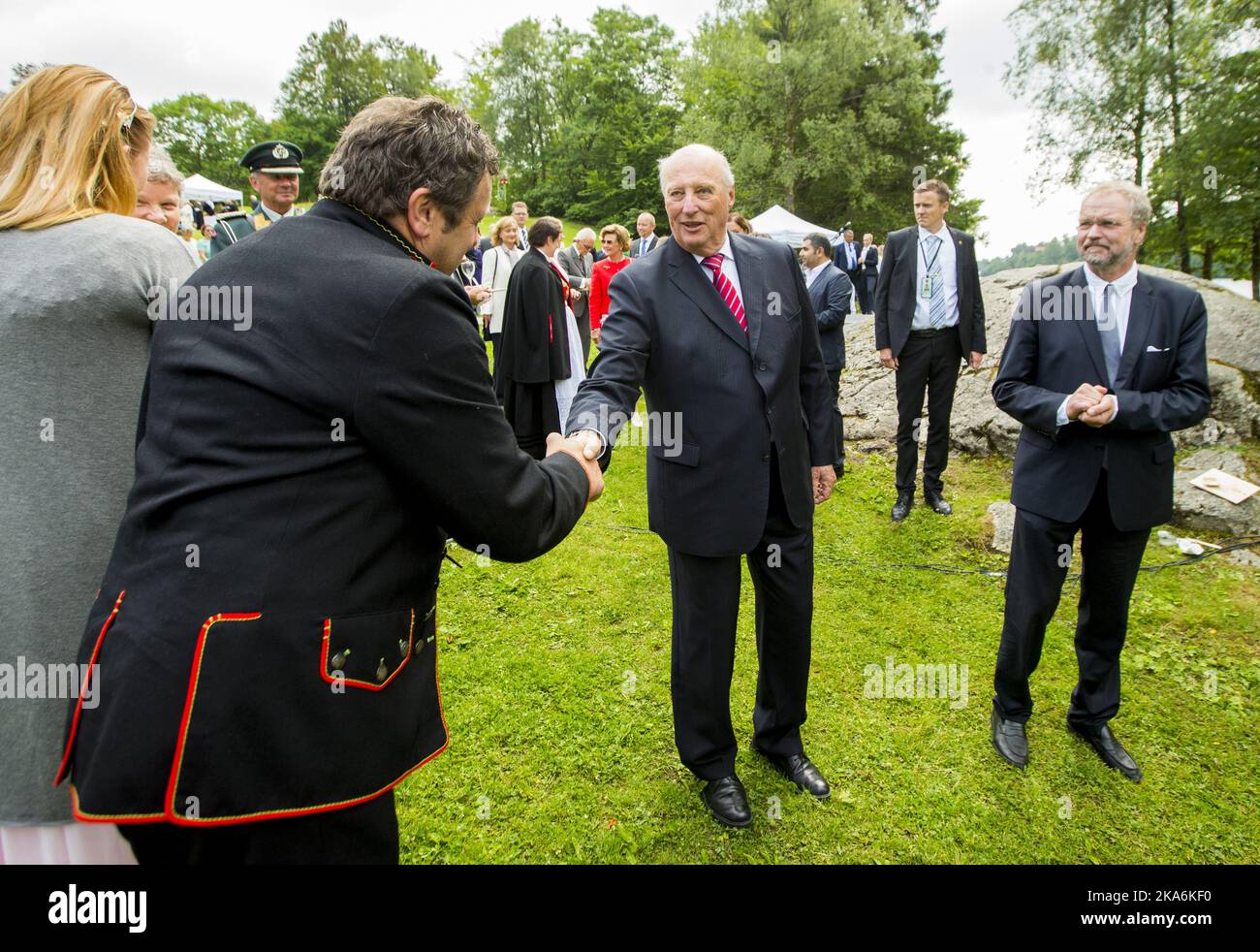 Bergen 20160625. The Norwegian royal couple's 25th anniversary. King ...