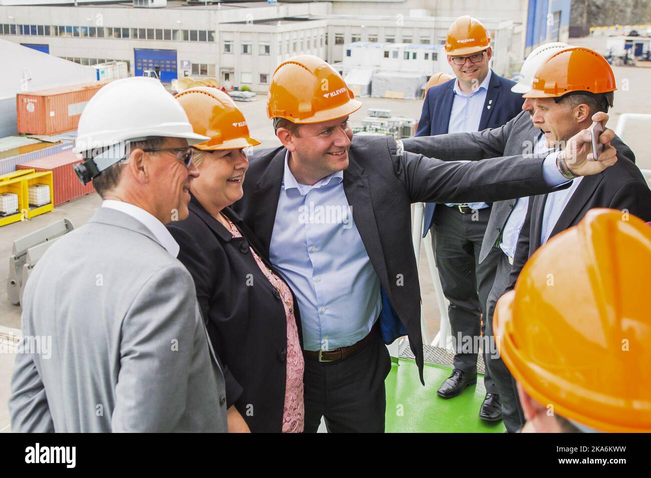 Ulsteinvik, Norway 20160707. CEO of Kleven Staale Rasmussen (left ...