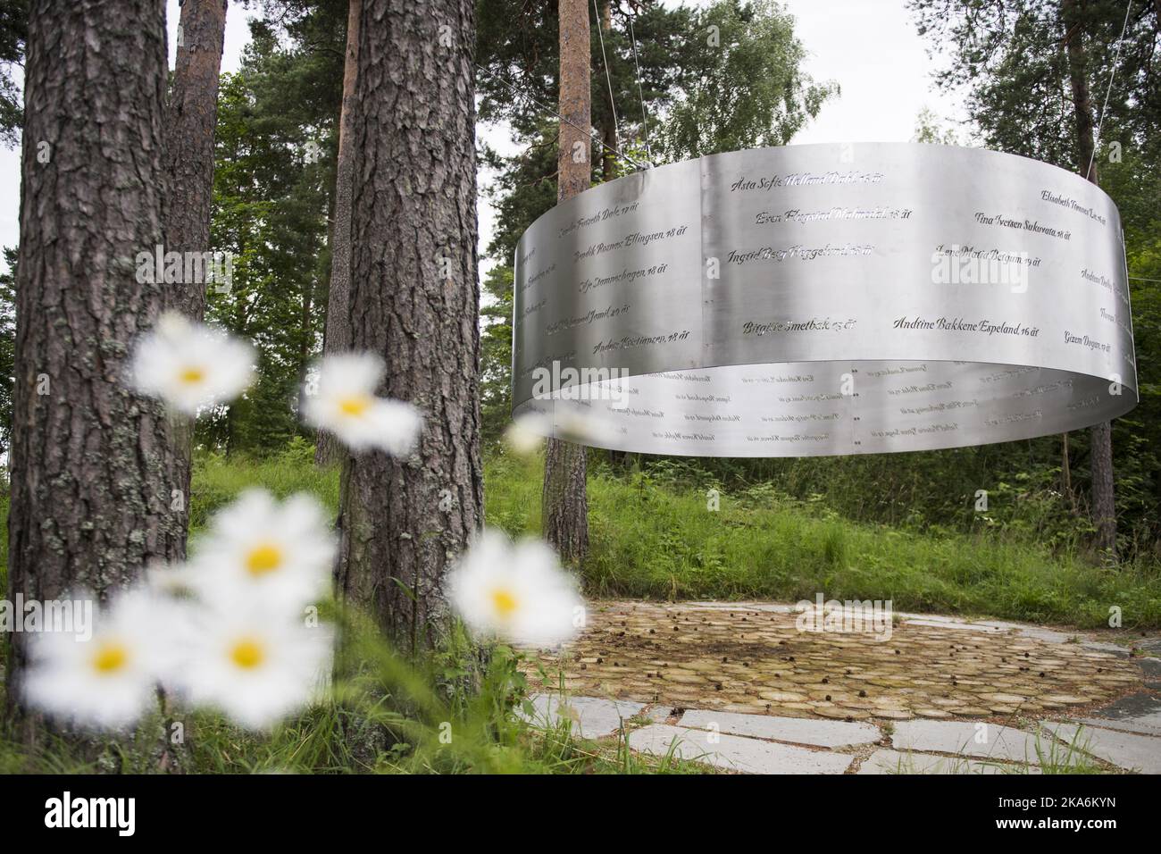 Utoya 20160719. The memorial at Utoya Tuesday afternoon. Friday 22 ...