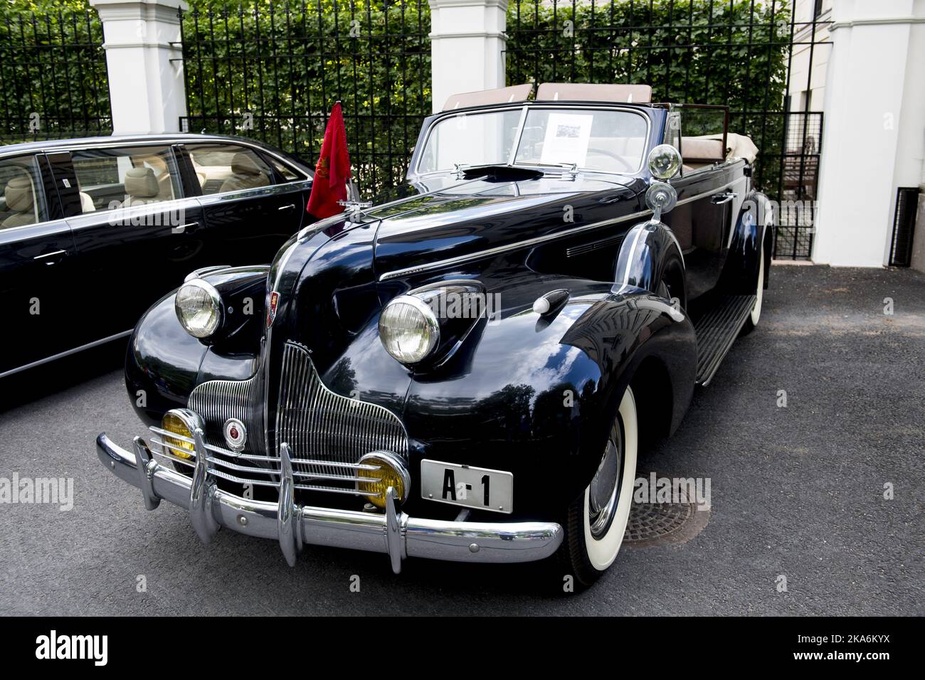 Oslo, Norway 20160713. HM The King's car A-1 (a Buick from 1939) is ...