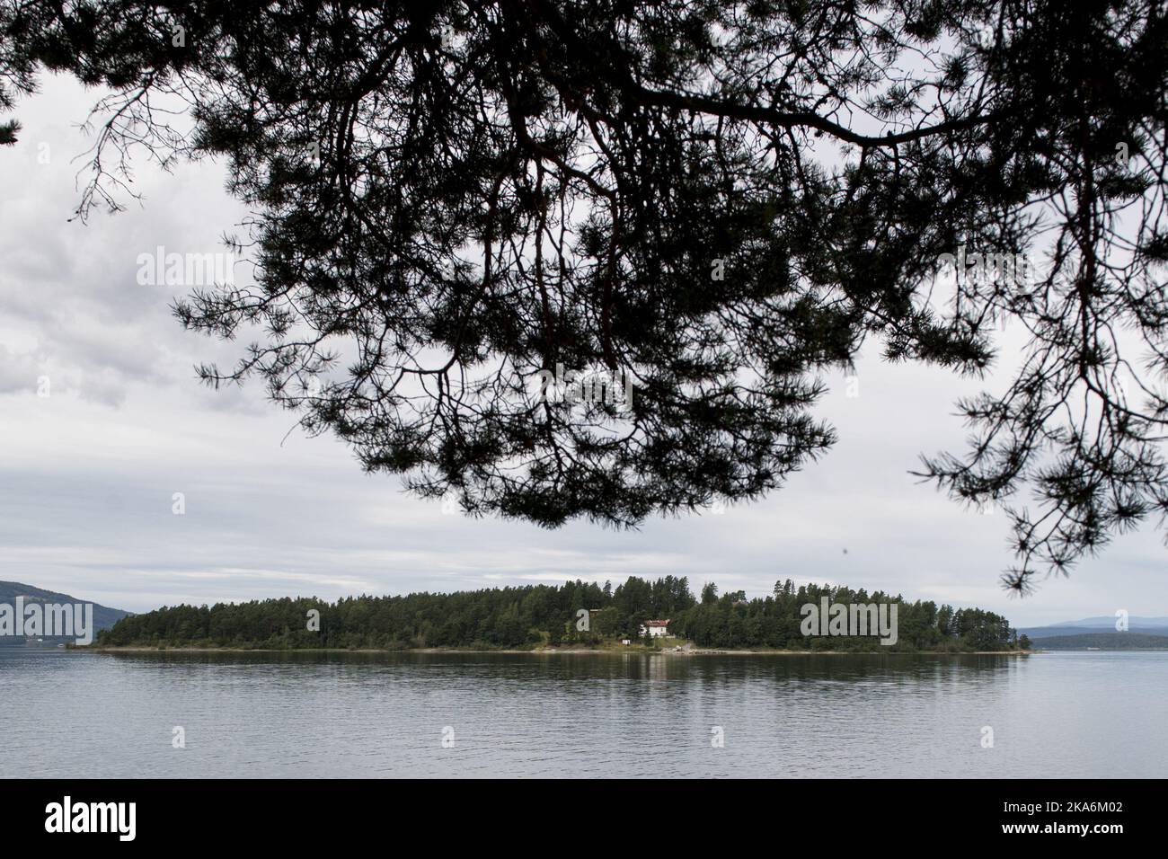 Utoya 20160719. Utoya seen from Utvika Tuesday morning. Friday 22. july ...