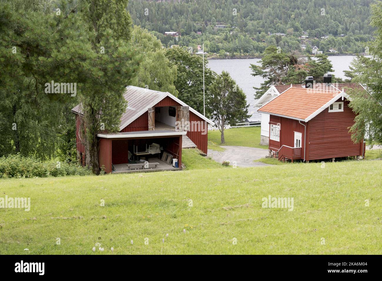 Utoya 20160719. Bakken on Utoya Tuesday afternoon. Friday 22. july it ...