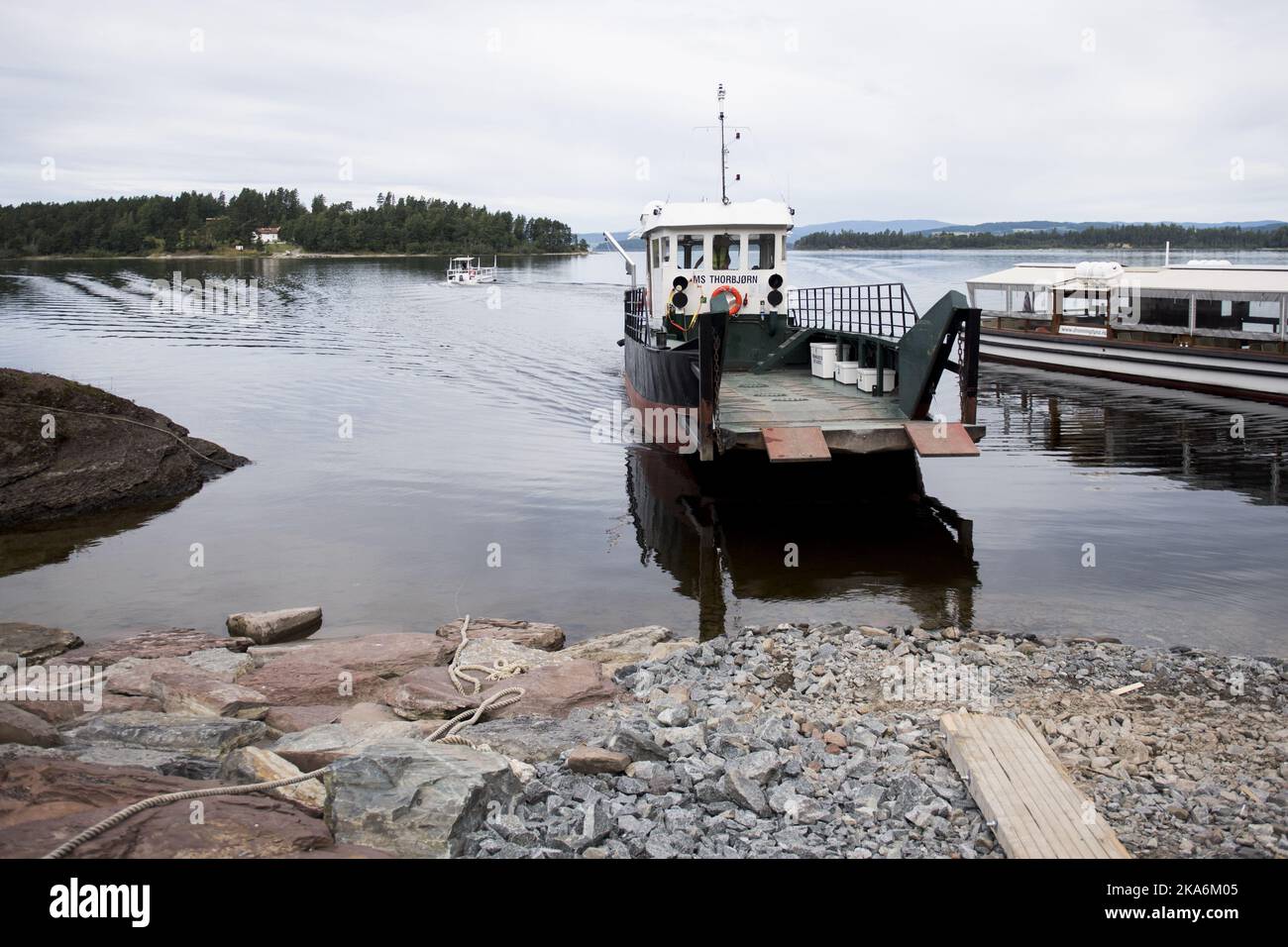 Utvika 20160719. The ferry MS ThorbjÃ¸rn docks at Utvika Tuesday ...
