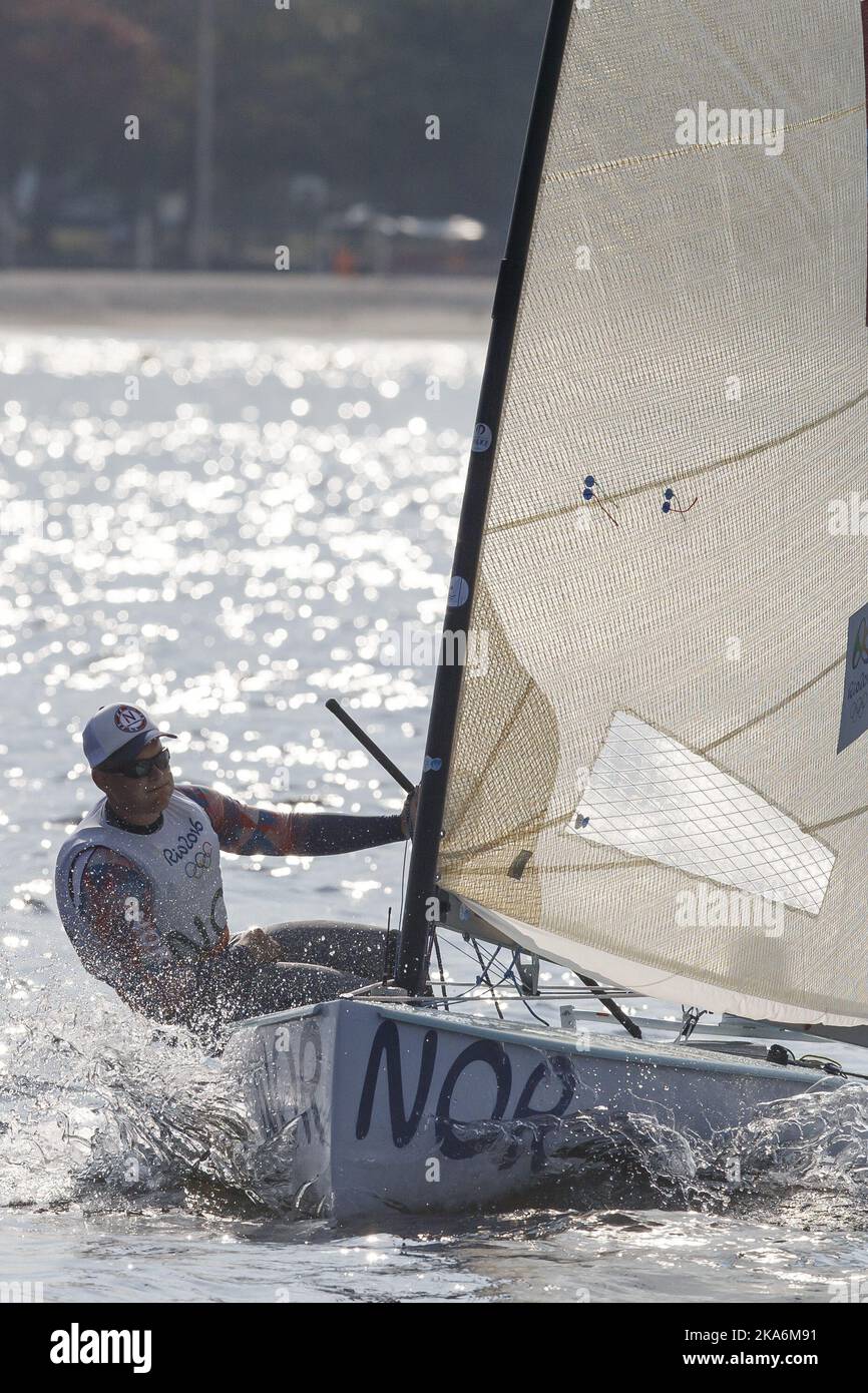 RIO DE JANEIRO, BRAZIL 20160809. Summer Olympics in Rio 2016. Sailing ...