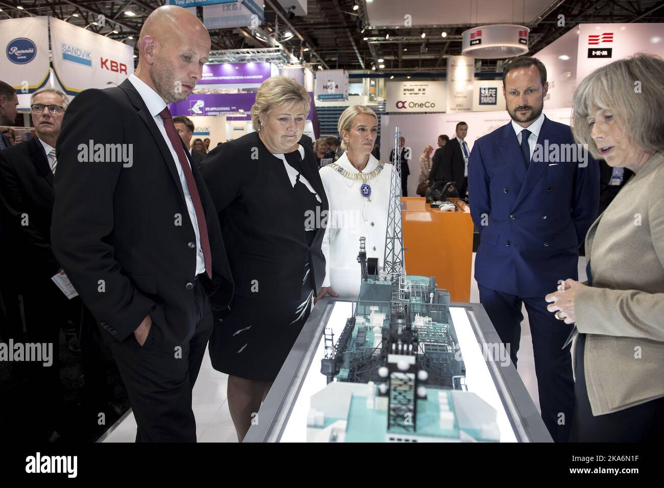 From the left norwegian prime minister erna solberg hi-res stock ...