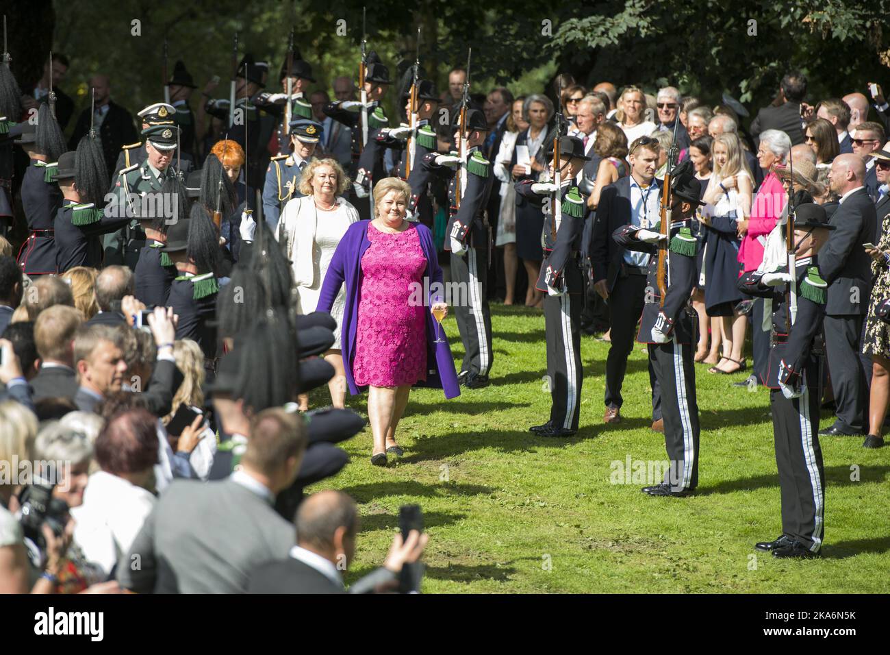 Oslo, Norway 20160901. Their Majesties The King and Queen host a garden ...