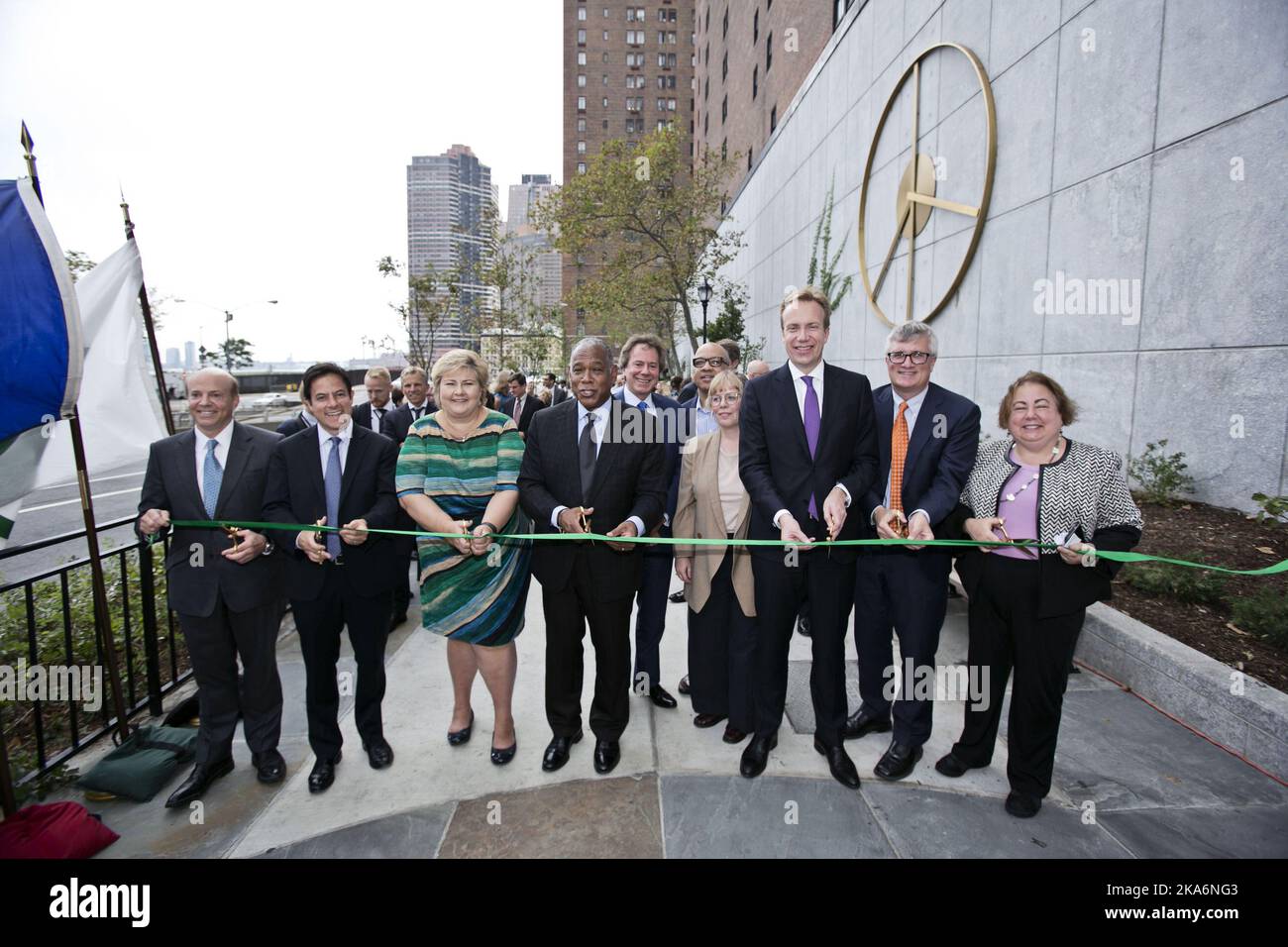 New York, USA 20160918. Opening of Trygve Lie Plaza by UN. Prime ...