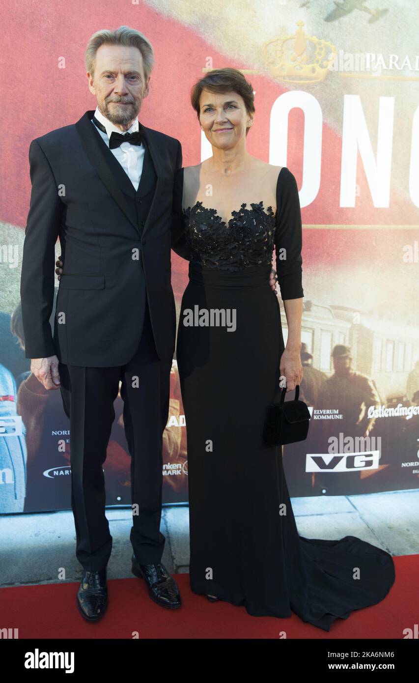 OSLO, Norway 20160923. Actor Jesper Christensen and his wife Tove ...