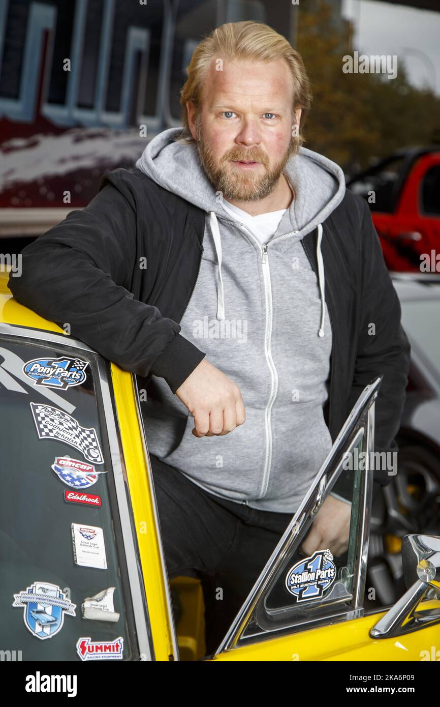 OSLO, Norway 20161012. Actor Anders Baasmo Christiansen posing in front ...
