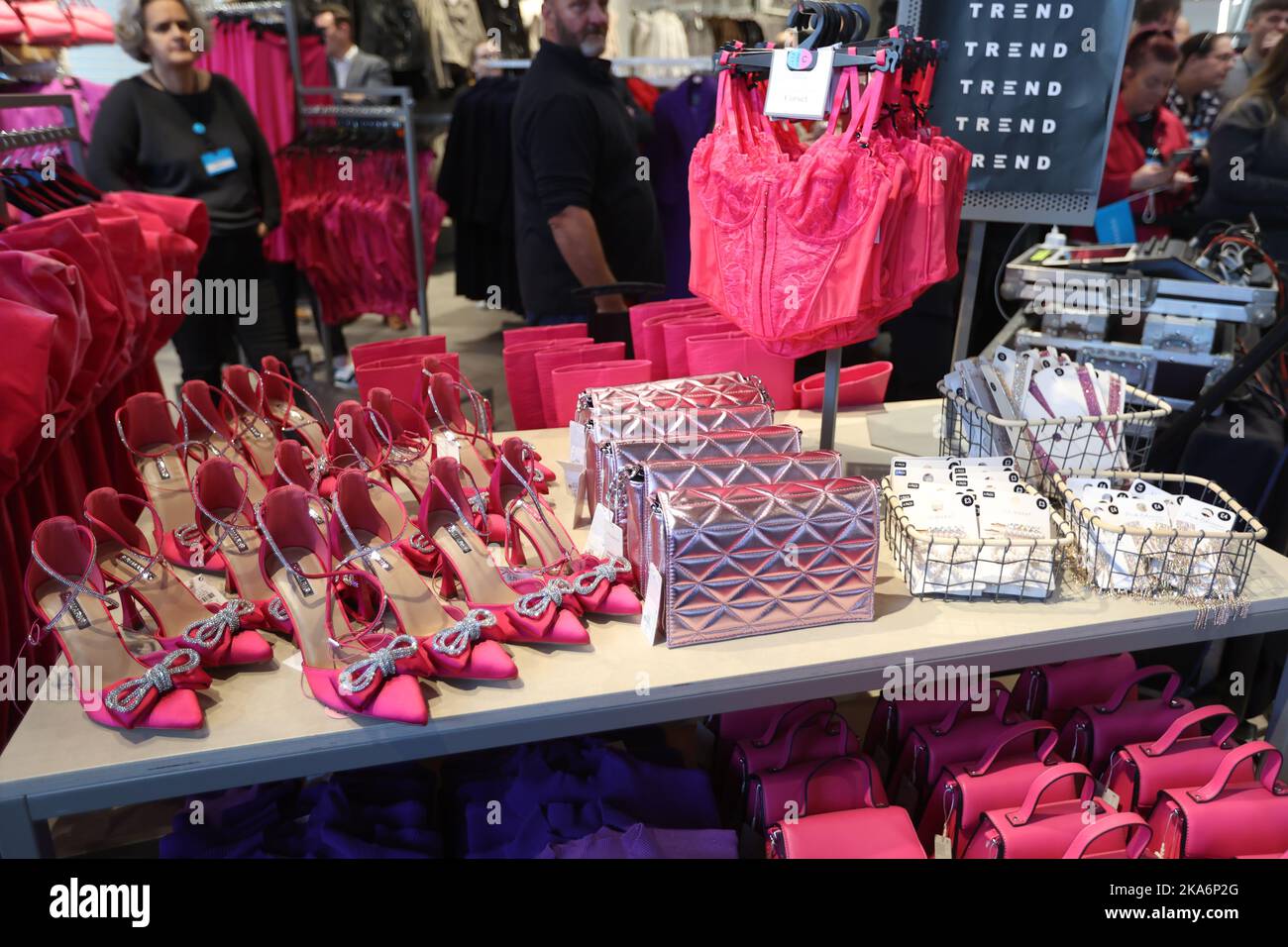 Items on display in the Primark store in the historic five-storey Bank ...