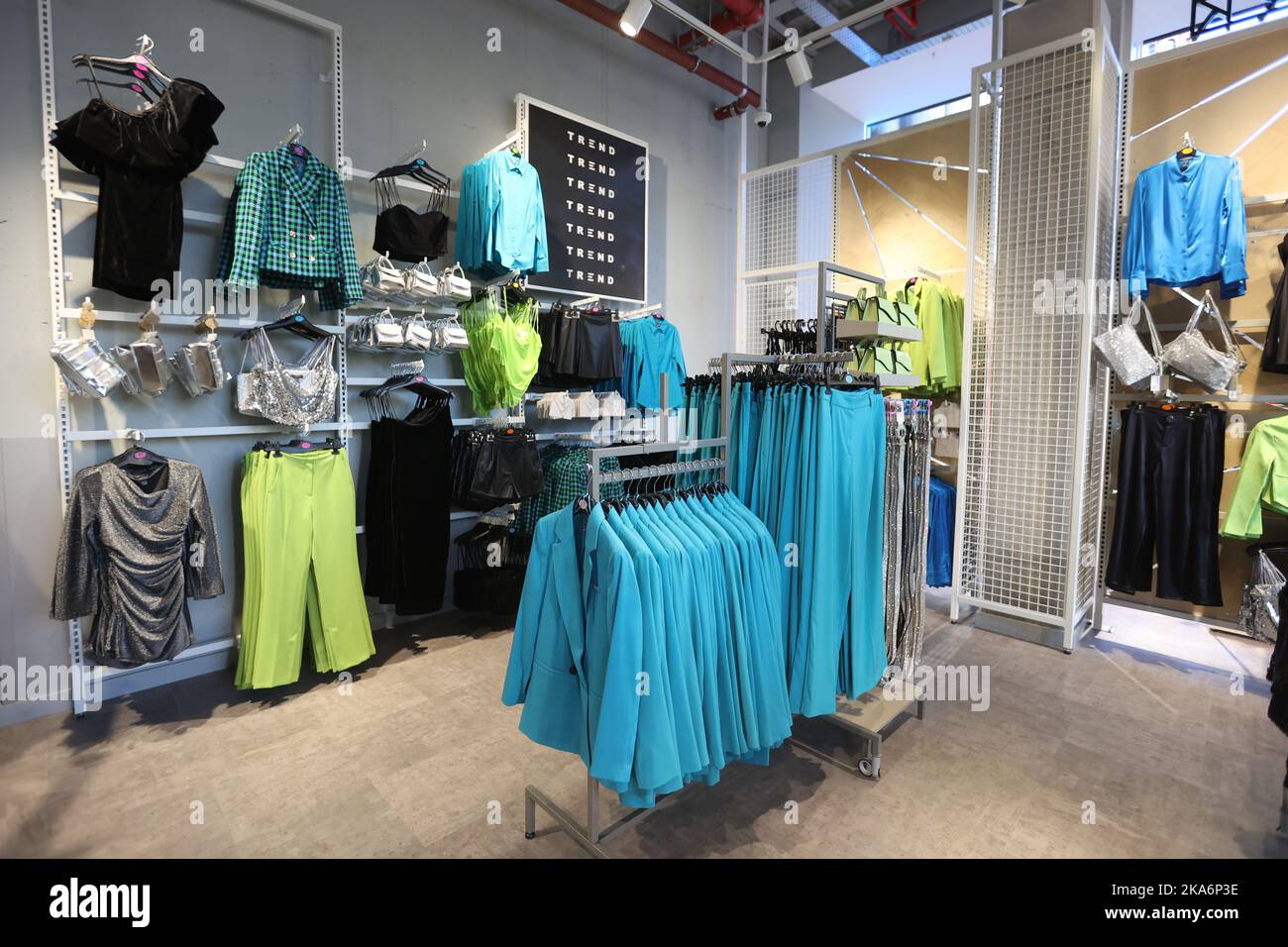Clothes on display in the Primark store in the historic five-storey ...