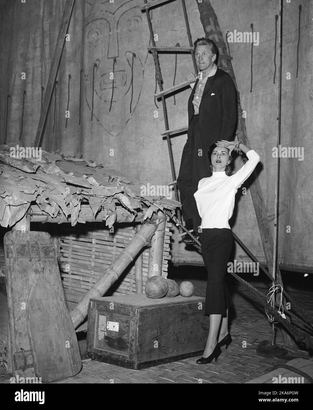 Oslo, Norway on 29 June 1957. Filephoto. The actors Ernest Borgnine ...