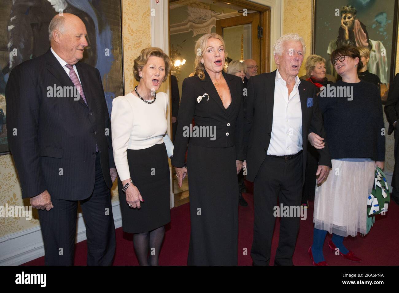 Oslo, Norway 20161127. From left: King Harald, Queen Sonja, Beate ...
