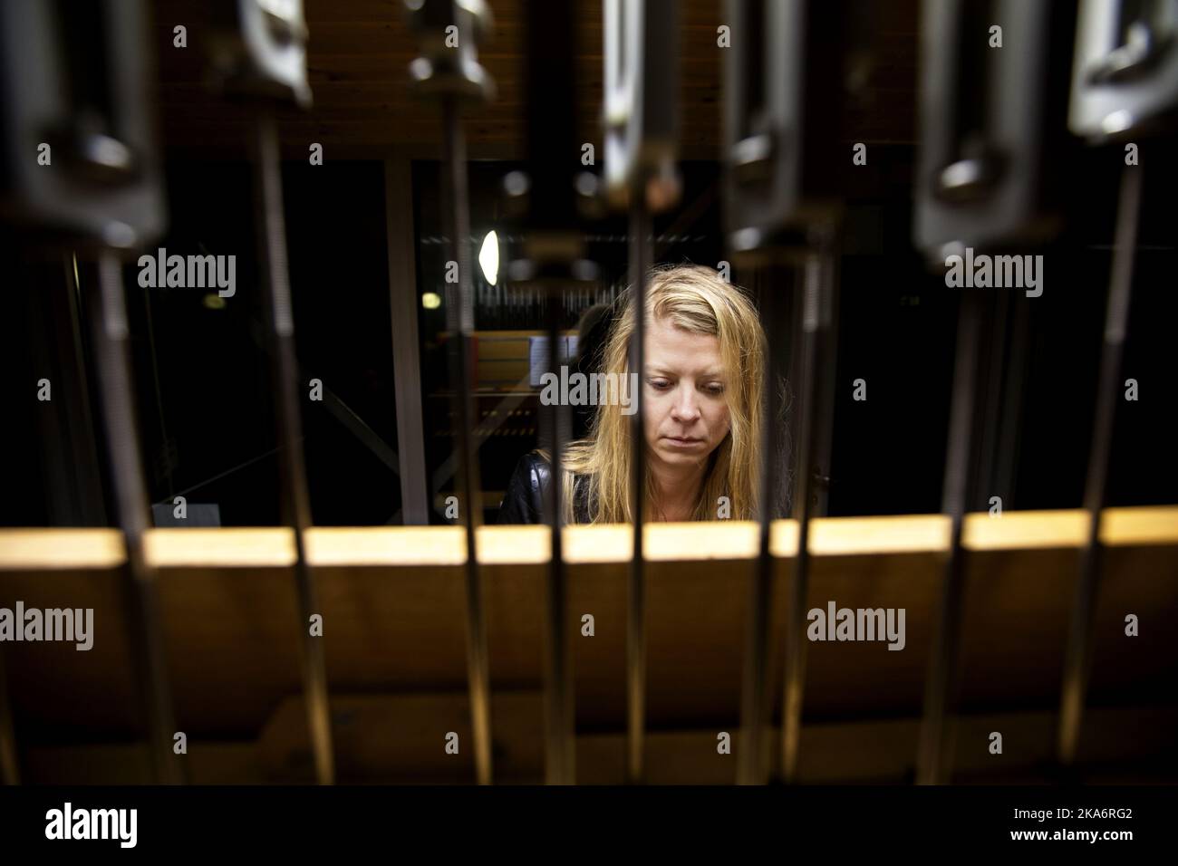Oslo, Norway 20161215. Filephoto. The carillon in Oslo Cathedral. The ...